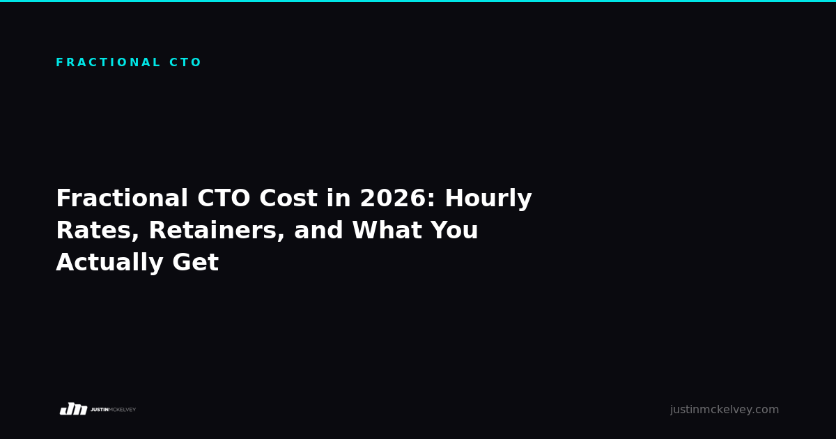 Fractional CTO Rates & Cost (2026): Hourly & Monthly Pricing